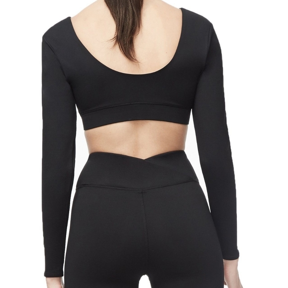Good American | Tops | New Good American Longsleeve Compression Crop ...